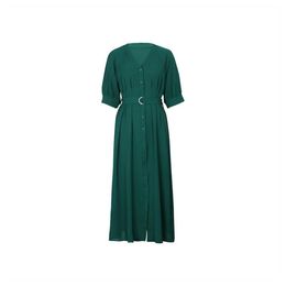 AFAZ New Trading UG Sommerkleid Grünes Sommerkleid für Damen mit mittellangen Ärmeln und Gürtel