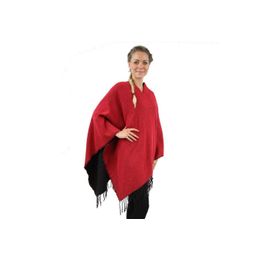 Antonio Fleeceschal Antonio Cape Poncho Schal uni rot