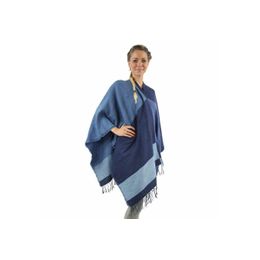 Antonio Fleeceschal Antonio Cape Poncho Schal checked blau