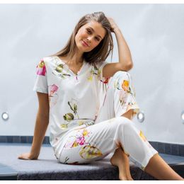 Hutschreuther Schlafanzug Damen Pyjama mit kurzem Arm (2 tlg) feminines Design