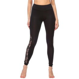 Merry Style Leggings Damen Lange Leggings mit Spitze MS10-310 (1-tlg) elastischer Bund