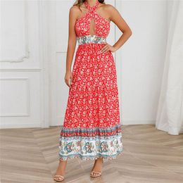 AFAZ New Trading UG Sommerkleid Lange Freizeitkleider Sommer Strand Maxi Dress