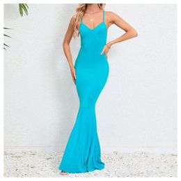 AFAZ New Trading UG Sommerkleid Damen Sommerkleid Elegant V-Ausschnitt Maxikleid Drucken Boho