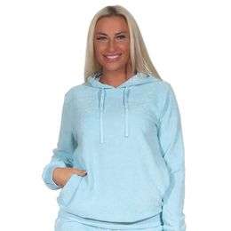 Normann Relaxanzug Damen langarm Frottee Schlafanzug Hoodie Oberteil Pyjama Mix & Match