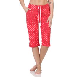 Normann Relaxanzug Damen Schlafanzug Pyjama Capri-Hose 3/4-lang