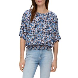 s.Oliver Shirtbluse, 3/4-Arm, Allover-Muster, für Damen, blau, 36