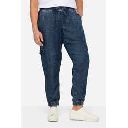 Angel of Style Regular-fit-Jeans Lyocell-Joggpants Cargotaschen Elastikbund