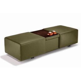 Hocker W.Schillig "taboo" Gr. B/H/T: 130 cm x 41 cm x 64 cm, Longlife Xtra-Leder Z69, grün (camouflage z69) Hocker mit Stauraum