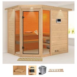 Karibu Sauna "Sina 3" Saunen beige (naturbelassen) Saunen