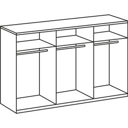 Kleiderschrank wimex "New York" Schränke Gr. B/H/T: 270 cm x 236 cm x 58 cm, 6 St., weiß (struktureichefarben hell, front weiß) Kleiderschränke