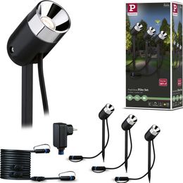 LED Gartenstrahler Paulmann "Plug & Shine" Lampen Gr. Ø 5 cm Höhe: 31 cm, grau (anthrazit) LED Außenstrahler