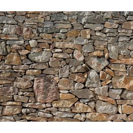 Komar Vliestapete "Stone Wall" Tapeten Gr. B/L: 300 m x 250 m, Rollen: 1 St., bunt Steintapeten