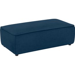 Hocker W.Schillig "around-the-block" Gr. B/H/T: 120 cm x 39 cm x 60 cm, Longlife fabric Flachgewebe T88, blau (blue t88) W. Schillig