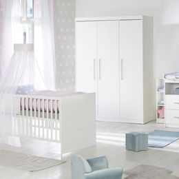 Babyzimmer-Komplettset Roba "Maren" Gr. 3-teilig + ohne Matratze, B/H: 70 cm x 140 cm, weiß Baby Schlafzimmermöbel-Sets Komplett-Babybetten