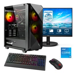 E (A bis G) Hyrican Gaming-PC-Komplettsystem "Striker SET02404" Computer-Komplettsysteme Gr. Microsoft Windows 11 Home (64 Bit), 32 GB RAM 2000 GB SSD, schwarz PC Sets