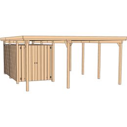 Einzelcarport Weka "607 Gr.1" Carports Gr. H: 215 cm, braun Carports