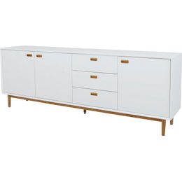 Sideboard Tenzo "SVEA" Sideboards Gr. B/H/T: 225 cm x 80 cm x 44 cm, 3, weiß (white) Sideboards