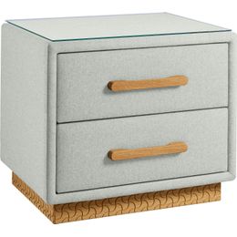 Nachtkommode Birkenstock "Montevideo" Sideboards Gr. B/H/T: 61 cm x 52,5 cm x 45 cm, 2, weiß (papyrusweiß cww 31) Nachtkonsolen und Nachtkommoden