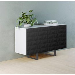 Sideboard DIVENTA Sideboards Gr. B/H/T: 110 cm x 67 cm x 45 cm, schwarz-weiß (weiß schwarz) Sideboards