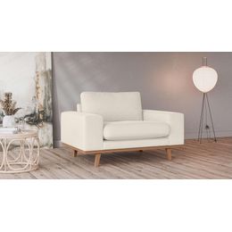 Sessel Home Affaire "Torino" Gr. Struktur weich, B/H/T: 122 cm x 81 cm x 91 cm, beige (creme) Home Affaire