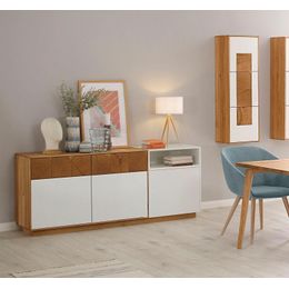 Sideboard WHITEOAK "Lanzo" Sideboards Gr. B/H/T: 180 cm x 75 cm x 45 cm, beige (eiche, natur geölt) Sideboards