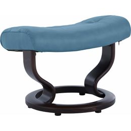 Hocker stressless "Opal" Gr. B/H/T: 54 cm x 39 cm x 40 cm, Leder PALOMA, Classic Base Wenge, blau (sparrow blue) stressless