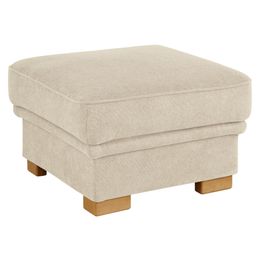 Hocker Home Affaire "Amrum" Gr. B/H/T: 73 cm x 46 cm x 73 cm, Struktur flausch, beige (creme) Home Affaire