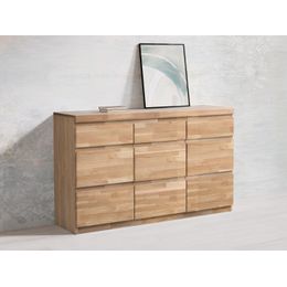 Sideboard Woltra "OSLO" Sideboards Gr. B/H/T: 135 cm x 80 cm x 35 cm, braun (eiche) Sideboards