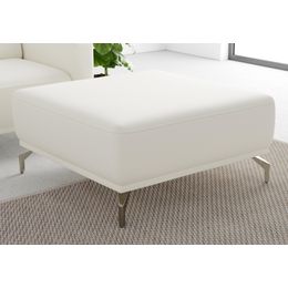 Sit & More Hocker SIT&MORE "Bailando" Gr. B/H/T: 86 cm x 45 cm x 86 cm, Soft clean, mit Federkern, beige (creme) Sitzhocker