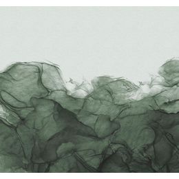 Komar Vliestapete "Green Dust" Tapeten Gr. B/L: 300 m x 280 m, Rollen: 1 St., grün (grün, weiß) Steintapeten