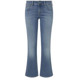 Slim-fit-Jeans Pepe Jeans "Jeans SLIM FIT FLARE LW" Gr. 30, Länge 32, blau (light used) Damen Jeans Röhrenjeans