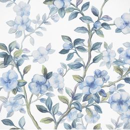Komar Vliestapete "Bleu Ciel" Tapeten Gr. B/L: 250 m x 250 m, Rollen: 1 St., bunt (blau, weiß, grün) Blumentapeten