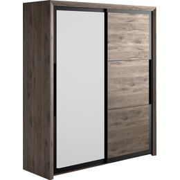 Kinderkleiderschrank GAMI "Kleiderschrank 2 Türen" Schränke Gr. B/H/T: 191 cm x 220 cm x 63 cm, 2 St., braun (eiche braun) Baby Kinderkleiderschrank Kinderschrank Kinderschränke