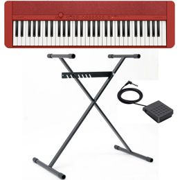 Home Keyboard Casio "Piano-Keyboard-Set CT-S1RDSET" Tasteninstrumente rot Ab 6-8 Jahren