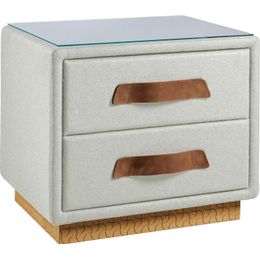 Nachtkommode Birkenstock "Montevideo" Sideboards Gr. B/H/T: 61 cm x 52,5 cm x 45 cm, 2, weiß (papyrusweiß cww 31) Nachtkonsolen und Nachtkommoden