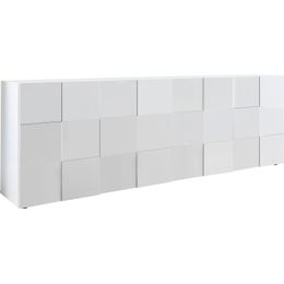 Sideboard Lc "Dama Sideboard" Sideboards Gr. B/H/T: 241 cm x 84 cm x 42 cm, weiß (weiß hochglanz lack) Sideboards