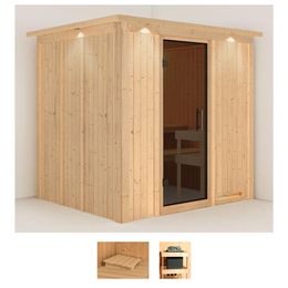 Karibu Sauna "Dima" Saunen beige (naturbelassen) Saunen