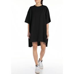 Jerseykleid Replay Gr. L, N-Gr, schwarz (black) Damen Kleider Freizeitkleider