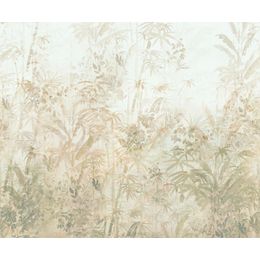 Komar Vliestapete "Zen Zone" Tapeten Gr. B/L: 300 m x 250 m, Rollen: 1 St., bunt (braun, gelb, grün) Blumentapeten