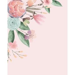 Komar Vliestapete "Fleur Bisou" Tapeten Gr. B/L: 200 m x 250 m, Rollen: 1 St., bunt (rosa, grün, weiß) Blumentapeten