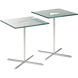 Beistelltisch HASSE MÖBEL COLLECTION "8503 EK-045" Tische Gr. H/T: 59 cm x 45 cm, farblos (klarglas) Beistelltische