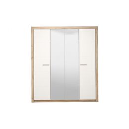 Kleiderschrank Inosign "Astor" Schränke Gr. B/H: 223,5 cm x 204 cm, 4 St., Komplettausführung, weiß (opaque hg) Kleiderschränke