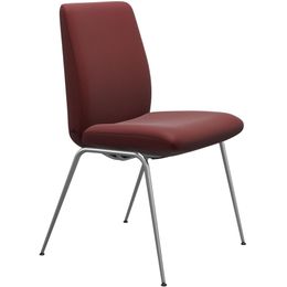 Polsterstuhl stressless "Laurel" Stühle Gr. B/H/T: 57 cm x 92 cm x 59 cm, Leder PALOMA, Stahl, rot (cherry paloma, chrom glänzend) Polsterstühle