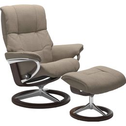 Fußhocker stressless "Mayfair" Hocker Gr. B/H/T: 55 cm x 41 cm x 39 cm, ROHLEDER Stoff Q2 FARON, Signature Base Braun, beige (beige q2 faron) Fußhocker