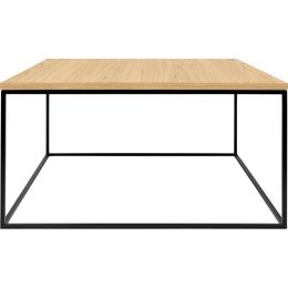 Couchtisch TemaHome "Gleam" Tische Gr. B/H/T: 75 cm x 40 cm x 75 cm, Farbe Tischbeine, braun (eiche) TemaHome