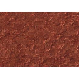 Komar Vliestapete "Red Slate Tiles" Tapeten Gr. B/L: 400 m x 280 m, Rollen: 1 St., rot (rot, braun) Blumentapeten