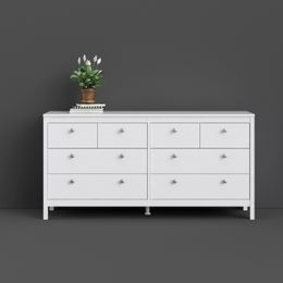 Kommode Home Affaire "Madrid" Sideboards Gr. B/H/T: 159,4 cm x 79,7 cm x 38,4 cm, 8, weiß Kommode