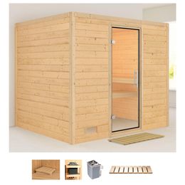 Karibu Sauna "Soraja" Saunen beige (naturbelassen) Saunen