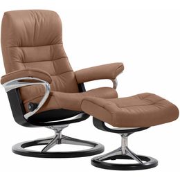 Hocker stressless "Opal" Gr. B/H/T: 54 cm x 41 cm x 40 cm, Leder PALOMA, Signature Base Wenge, braun (copper) stressless