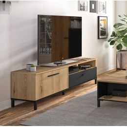 Lowboard GAMI "Trust" Sideboards Gr. B/H/T: 160 cm x 47 cm x 40 cm, braun (eiche helvezia) TV-Sideboard TV-Sideboards